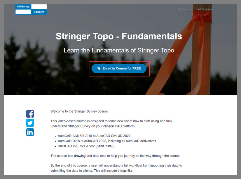 Civil Survey Stringer Topo | Fundamentals eLearning